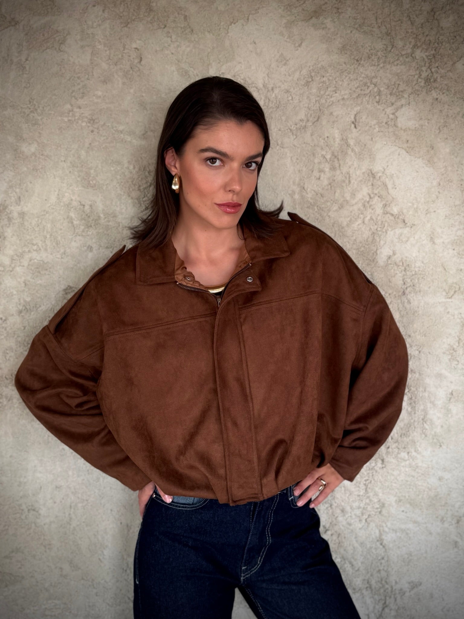 Brown Suede Jacket – Delilah Apparel